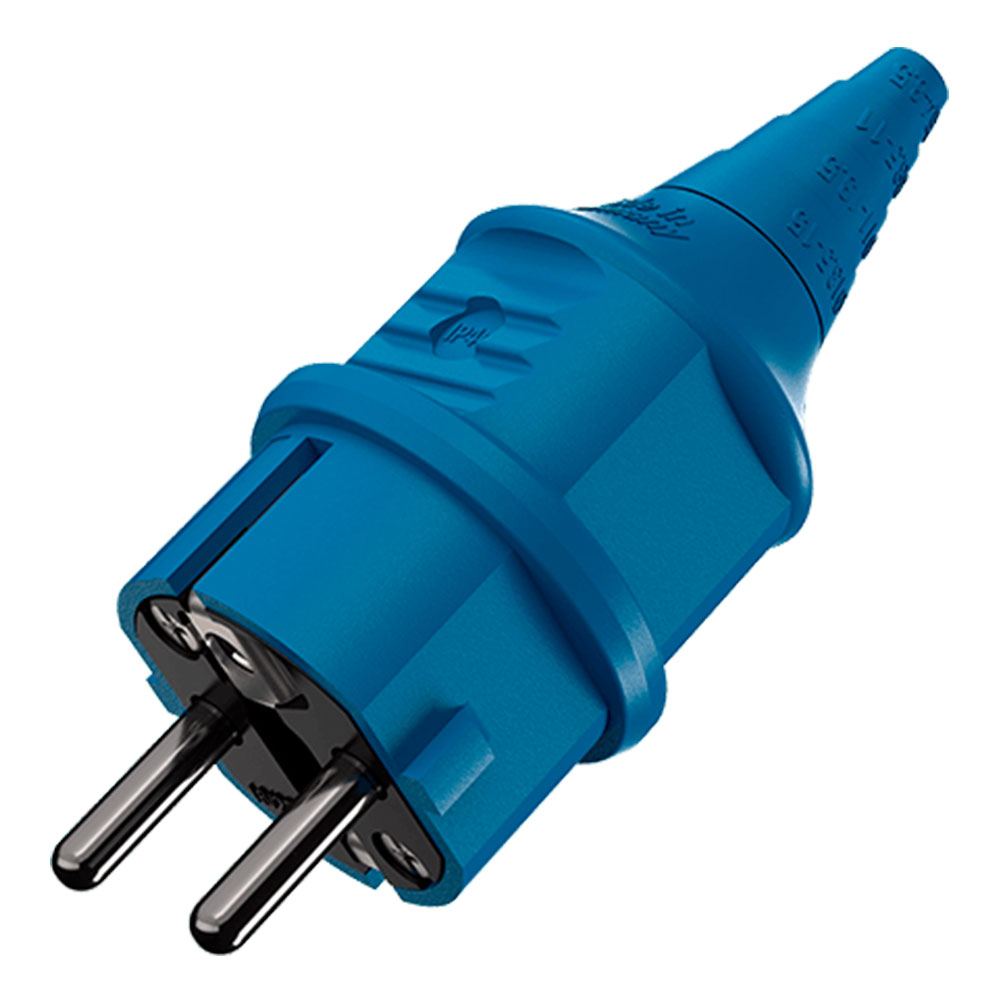 ENCHUFE SCHUKO COLOR AZUL 16AMP 2P+T 250V IP44 10838 - GyG Iluminacion