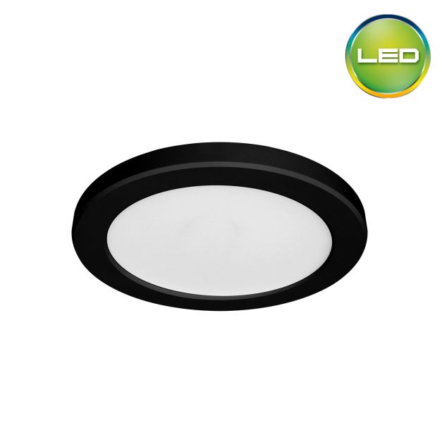 Downlight LED 18W Empotrado o adosado- Borde negro - 3 tonos de luz en ...
