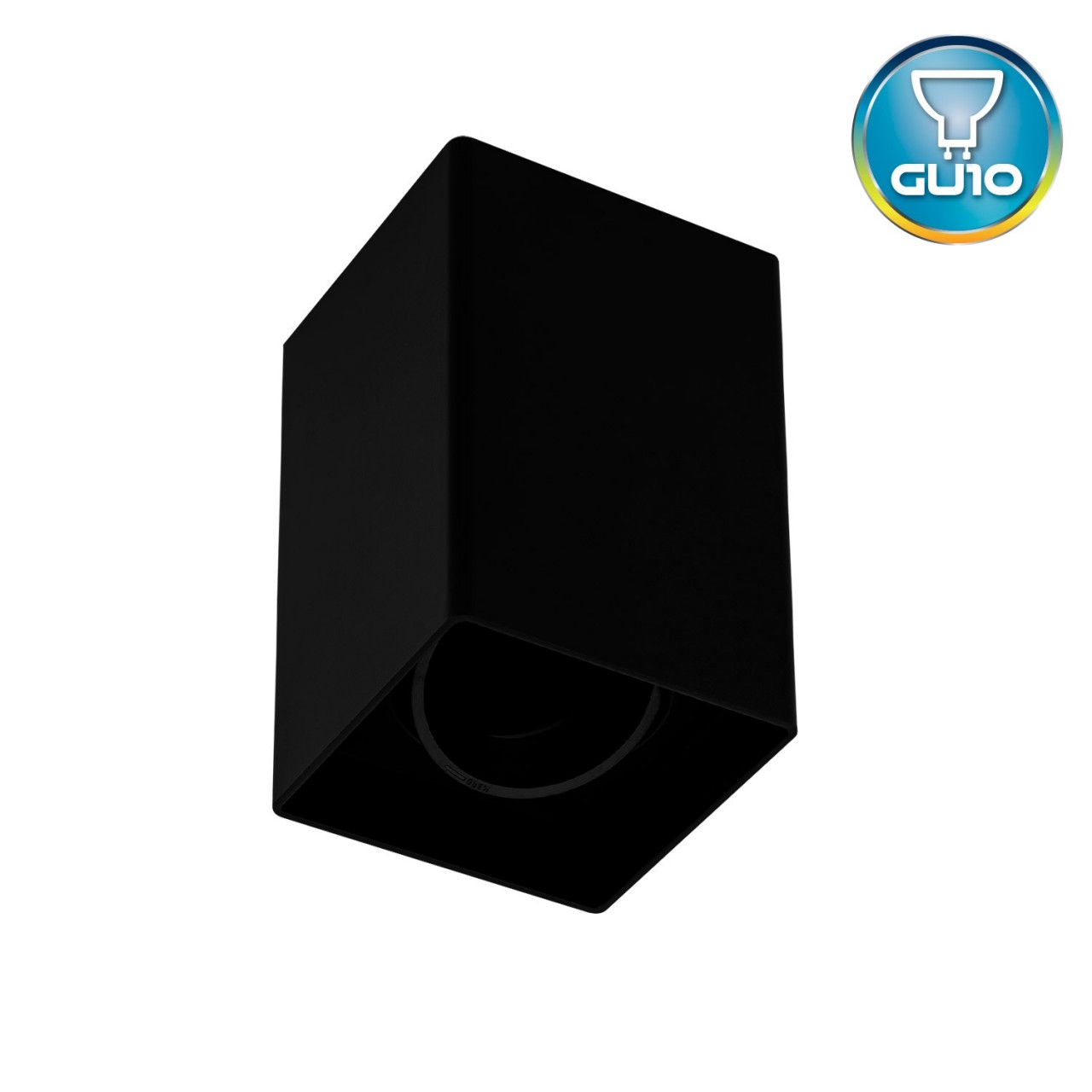 147201 Spot para adosar GU10 tipo Cubo - negro - No incluye foco MARCA ...